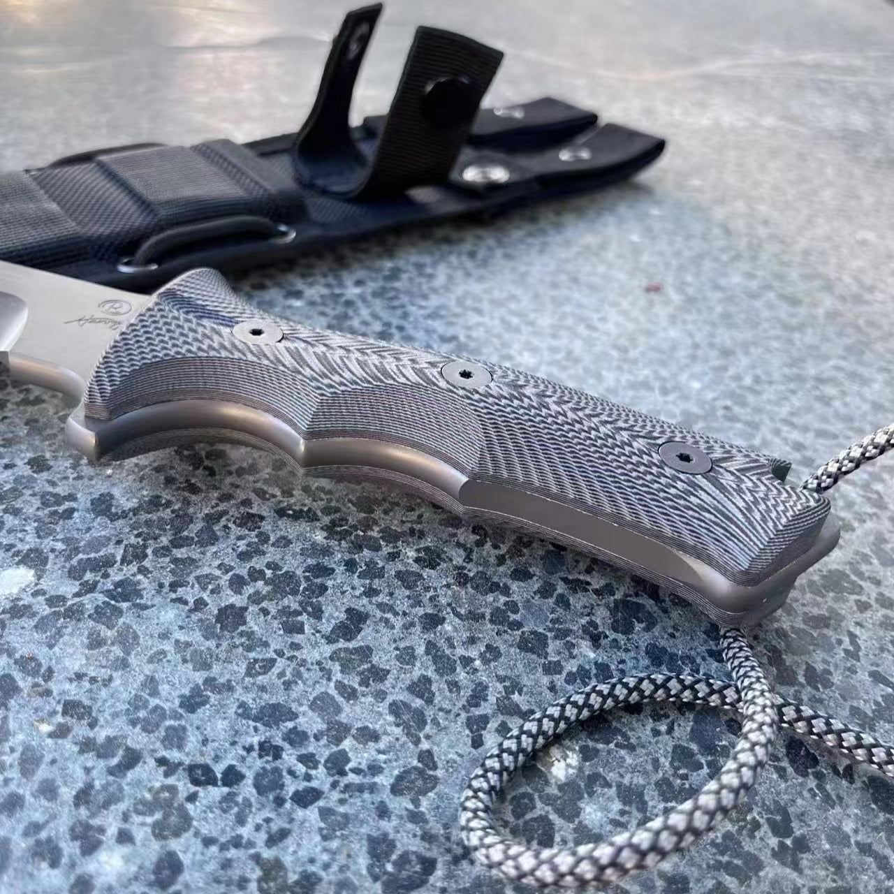 ATACK-M390 KASUMI™ Hunting Camping Knife FULL TANG straight knife ...
